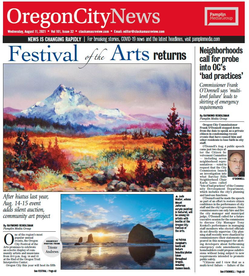 OCFOTA Featured in Oregon City News! - Three Rivers Artist Guild